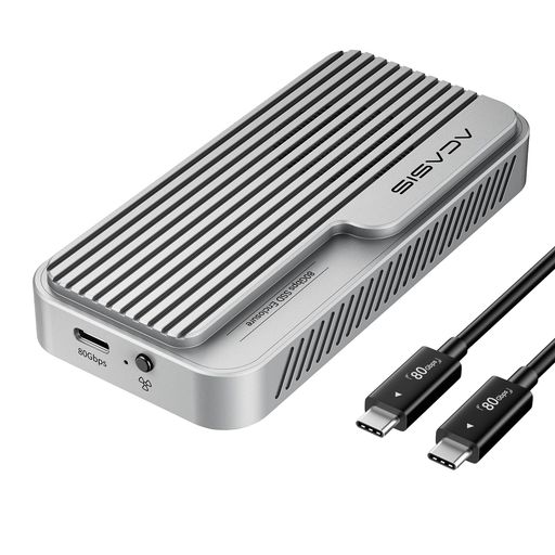 【アップグレードされた80GbpsSSDエンクロージャ】高度なJHL9480チップにより、このエンクロージャーはPCIe5.0SSDとほとんどのノートパソコンをサポートし、Thunderboltデバイス全体で高速で安定した将来性のあるパフォ...