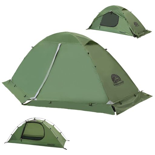 一人用フォーシーズンズテント:この一人用テントは使用サイズが220x81x91cm(高さ)です。ソロキャンプを考えているなら、このフォーシーズンズキャンプ テントはぴったりです。このソロ テントは二層設計で、防水性や通気性に優れています。イ...