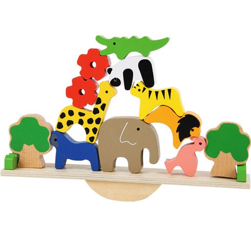 【可愛い積み木】子供の年齢に合わせたバランス積み木です。各ブロックのイメージは可愛く描かれています。大人でも楽しめる!親は赤ちゃんと一緒に積み重ねて、暖かい親子の時間を楽しむことができます。 【丁寧な工芸】1滑らかで触り心地のいい積み木ブロ...