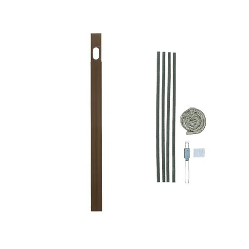 サイズ:長さ1280~2240x幅81mm 色:ブロンズ 仕上:アルマイト処理 材質:アルミニウム 付属品:補助錠・窓パッキン・サイドパッキン