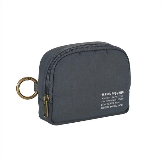 【サイズ】9x11cm/3.5cmマチ 【特徴】広いマチで自立する、スマホスタンドにもなるミニポーチ 【材質】ポリエステル、ナイロン他