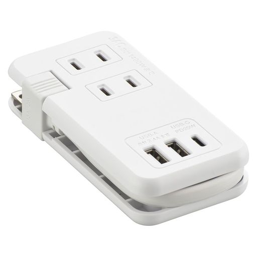 【特長】◆ACコンセントx3、Type-Ax2、Type-Cx1◆Type-Cポートは超急速充電PD(PowerDelivery)対応、最大出力20W※Type-C単独使用時◆接続機器を自動で判別して適切な電力で効率よく充電◆本体周囲にケー...