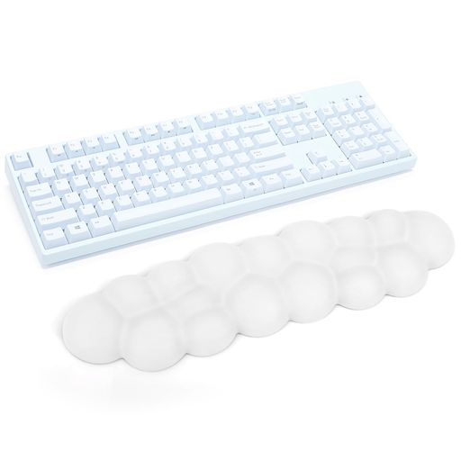 【クッション素材&amp;極上の使い心地】Elzo キーボード リストレストが高密度63Dメモリーフォームを採用し、やさしく沈み込みながらもしっかり支える快適な使用感を実現。表面には通気性に優れたレザー調PU素材を使用し、高級感がありつつ防...