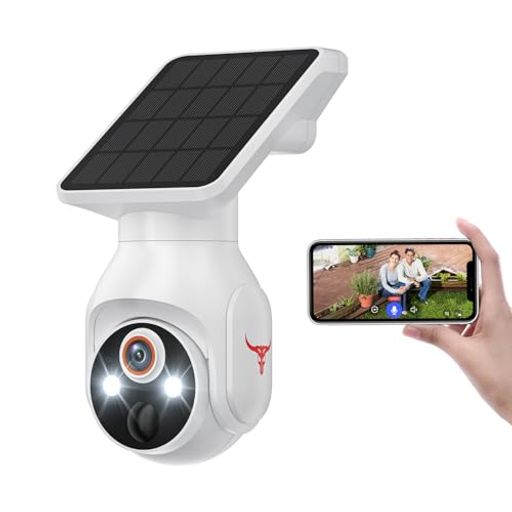 監視 ✅【ソーラーパネル一体型・高効率太陽光充電】この屋外用防犯カメラは、効率的な単結晶ソーラーパネルを搭載し、太陽光を最大限に活用する設計です。最適な角度で太陽光を集め、エネルギー損失を最小限に抑え、効率的な充電が可能です。電源配線不要で...