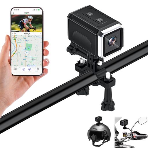 高画質4K撮影:125度広角レンズ搭載で臨場感のある映像を撮影可能。HDR機能により夜間でもクリアな映像を記録 WiFi機能:スマートフォンと連携し、撮影した映像をすぐに確認・共有可能。専用アプリで簡単操作 長時間録画対応:8時間の連続録画...