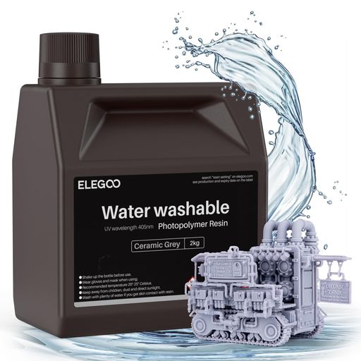 【低収縮・高精度】ELEGOOフォトポリマー樹脂には、光硬化時の体積収縮を抑えるために設計され、滑らかな仕上がりで造形物の高精度を保ちます。 【高速硬化と優れた安定性】ELEGOO405nmRapidResinは、優れた流動性且つ印刷時間を...