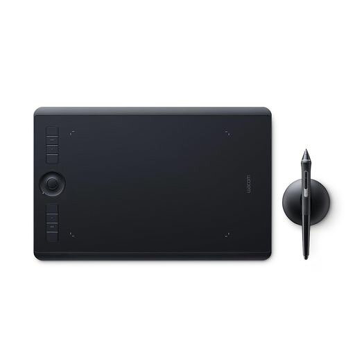 デザイン, ペインティング Intuos Pro Mediumはコンパクトなデザインと快適な描画スペースを実現する高機能ペンタブレット。これまでにはない繊細なタッチ、精度、レスポンス でクリエイターの細やかな動きまで表現するWacom Pr...