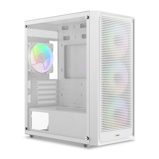 高透明サイドパネルガラスを採用し、PCケース内のカスタマイズされた内部デザインをサポート。 GammaC50PCケースは4基のARGBケースファンを装備。フロントパネルにはメッシュ通気パネルを採用し、より自然な気流を実現。 シャーシ寸法【3...