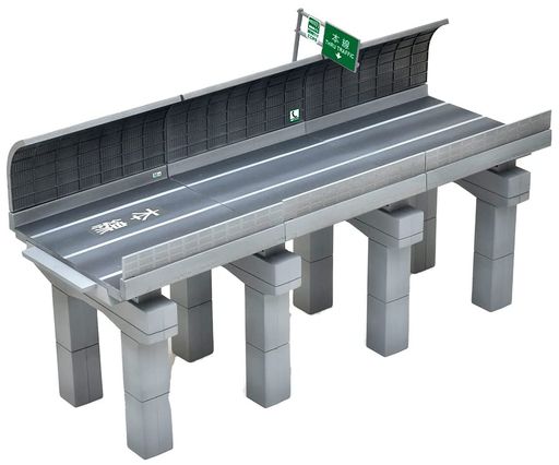 1/150スケール塗装済みの高速道路です。 防音壁、標識が付属した片側1車線ずつの高速道路です。路面に車が通って擦れた痕をウェザリングで表現しているので、カーコレクションなどのミニカーを置くだけで臨場感のある高速道路のジオラマが作れます。 ...