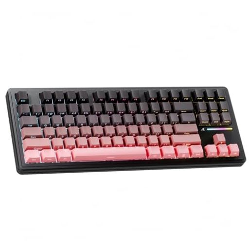 【3つの接続方法&amp;複数システム対応】M87PRO 3モードキーボードは、Bluetooth、2.4GHzワイヤレス、TYPE-C USB有線の3つの接続方法に対応。切替スイッチで、MacとWindowsシステムを簡単に切り替え可能で...