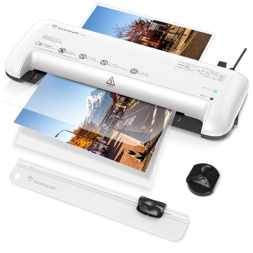 【3in1多機能A3ラミネーター】1A3やA4メニューはもちろん、A5POPや写真サービス判・名刺・IDカードなどの小さいサイズも対応可能です。2「ペーパートリマー」&amp;「コーナーパンチ」付き、気楽に自宅でお好きなサイズにDIYし、指...