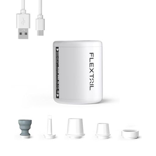 【軽量でパワフル】ポータブルエアポンプの重さはわずか80g、サイズは45x46x59mmとミニサイズなので、バックパックやポケットの隅に簡単に収まります。 【膨らませる心配なし】空気圧を4kPa(0.58PSI)まで上げるのに十分なパワーが...