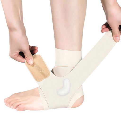 スポーツ、日常生活、長時間立ち仕事 【両側シリカゲルパッド】足骨両面にシリカゲルパッドを内蔵し、追加の緩衝を提供し、衝撃力を効果的に吸収し、関節圧力を軽減し、捻挫とその他の傷害の可能性をさらに下げる。 【V字型バンド設計】V型バンドは製品の...