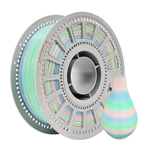 ダイナミックなレインボーカラートランジション:レイヤーの高さが変化するたびに、鮮やかな複数の色がシームレスに切り替わり、手動でフィラメントを交換することなく、プリントにユニークなレインボーエフェクトを生み出します。小型オブジェクトを印刷する...