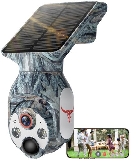 監視 ✅【ソーラーパネル一体型・高効率太陽光充電】この屋外用防犯カメラは、効率的な単結晶ソーラーパネルを搭載し、太陽光を最大限に活用する設計です。最適な角度で太陽光を集め、エネルギー損失を最小限に抑え、効率的な充電が可能です。電源配線不要で...