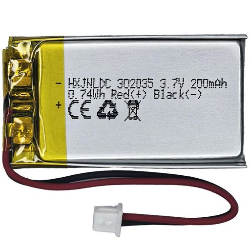 このバッテリーは、0.74Wh 200mAh未満のDIY 3.7 - 5V で、電子製品に適用できます。(星(塗り潰し)大電力電動工具や航空機には適用されない) コネクタの仕様と極性は製品の表示画像に基づいています、星(塗り潰し)赤い線は正...