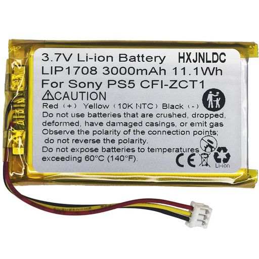Compatible with ニーPlaystation 5 Dualsense PS 5ワイヤレスコントローラCFI-ZCT 1 WB Uバッテリ交換LIP 1708。また、11.1Wh(3000mAh)未満の電力で他の3.7-5V電子...