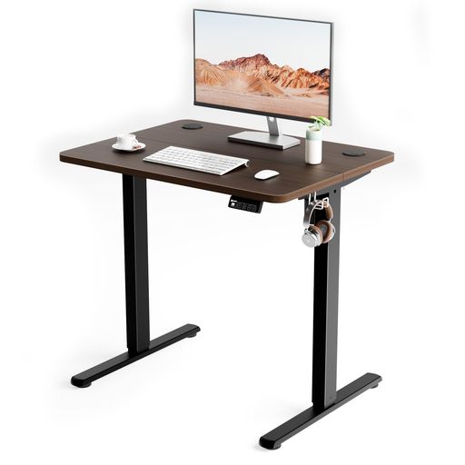【商品仕様】 製品名:電動式昇降デスク 天板サイズ:幅80cm x 奥行60cm 天板厚さ:1.5cm 耐荷重:70kg 本体材質:鋼鉄合金 高さ調節範囲:73cm ~ 118cm この電動デスクは、多様な体型に合わせて高さを調節でき、快適...