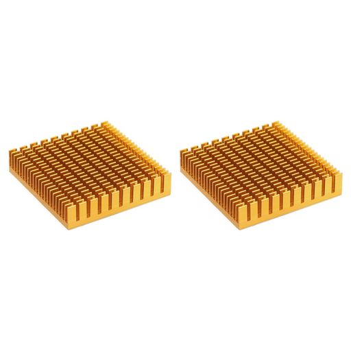 カラー:金;材質:アルミニウム;サイズ:50x50x11mm/1.97x1.97x0.43インチ(長さ*幅*厚さ);パッキングリスト:アルミヒートシンク2個(注意:製品選択前にサイズを必ず確認してください) FEATURE:銅製ヒートシンク...