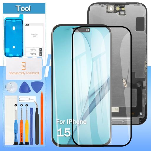 🎁【対応機種】:(オリジナル非対応)For iPhone 15 6.1 インチ A3090, A2846, A3089, A3092 モデルに対応 交換修理用液晶パネルセット。ご購入した前にご端末のモデルをご確認のほどよろし...