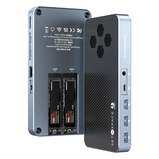 [Thunderbolt3対応ドッキングステーション]ドッキングステーションにはThunderbolt3ポートを2つ搭載しています。1つはラップトップサインの横にあります。PCに接続して60Wの電源を供給します。もう1つは、他のThunde...