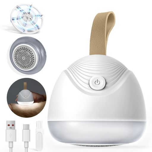 ⭐【超強力モーター&amp;360°全方位の6枚刃・切れ味抜群】1分間に約11000回転する想像以上のハイパワーモーターが搭載され、👖毛玉がたくさんできた衣類でも、短時間に新品のような見た目に復活させられます。毛玉取り器は従...