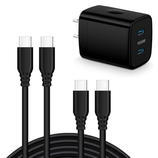 [30W高速充電&amp;デュアルポート設計]:2つのUSB-Cポートを搭載し、iPhone16/15シリーズ、iPadPro/Air、MacBookAir(2023-2025モデル)など最大30W出力で同時充電可能。最短30分でiPhon...