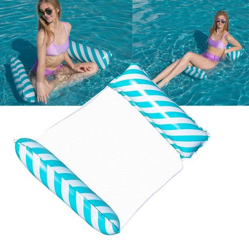 💗🌊【高品質】サイズ:122x70cm、耐荷重:100KG、プールフロートは人間工学に基づいたデザインで、耐久性のあるPVCと柔らかいメッシュのシートでできています。2つの膨張式枕で頭と足を休め、中央に快適な...