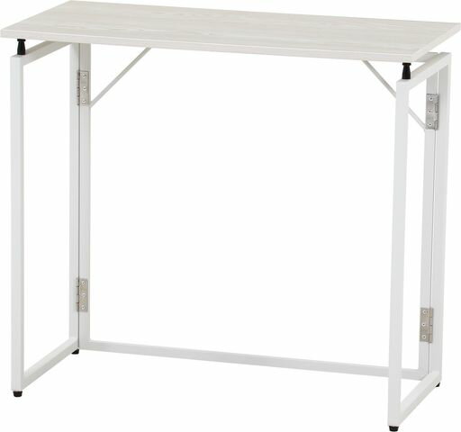 使わない時はパタッと収納!折りたたみデスク サイズ:幅80x奥行40x高さ72cm 本体重量:6.5kg 耐荷重(天板):20kg 材質:甲板ノ表面材:合成樹脂化粧繊維板(塩化ビニル樹脂)/構造部材(脚部):金属(鋼)/表面加工(脚部):エ...