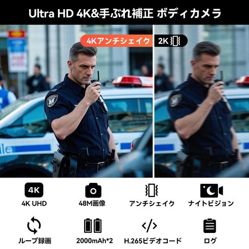【ダイナミックUHD録画のための強化された手ブレ防止レンズ】W8カメラは、強化されたレンズシステムと高度な手ブレ補正技術を搭載しています。この改良により、動きの速い被写体を撮影する場合でも、すべてのフレームで鮮明なディテールを維持し、よりス...