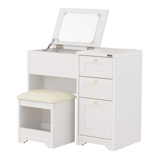 サイズ:80x40x70cm 本体重量:31kg 本体:プリント紙化粧繊維板、3mm厚ミラー 原産国:ベトナム 付属品: 2口スライドコンセント メーカー品番:AN150-80H お客様組立商品 スツールサイズ:36x30.5x39cm ス...