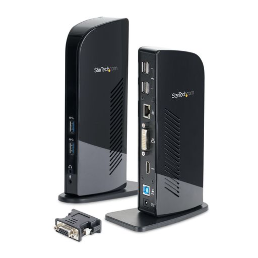 ユニバーサルデュアルモニタードック:USB3.0接続の多機能ハブ。1xHDMIおよび1xDVIまたはVGA外部モニター出力に対応(DVI-VGA変換アダプター付属)。最大解像度1920x1200pのデュアルディスプレイ対応 作業効率の向上:...