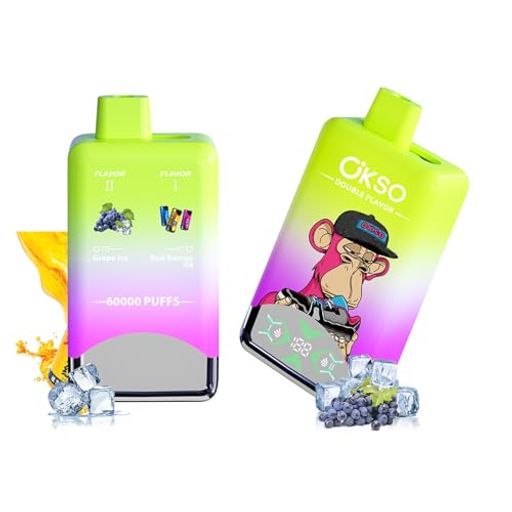 【60000回吸引可能】 OKSO 60000ディスポーザブル ベイプは、デュアルリキッドタンクを搭載し、最大60000回吸引に対応する大容量設計で、長期間の使用に耐えられます。高吸引回数を実現しながらも、コンパクトなボディを維持しています...