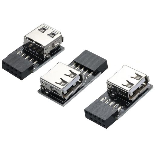 USB9ピン-Aタイプアダプタ:内蔵USBポートと内蔵USBブルートゥース。1ピンヘッダのないマザーボード用のマザーボード上の標準USBピンコネクタ 性能:USB2.0ヘッダーポートを持つすべてのブランドのマザーボードと互換性があり、すべて...