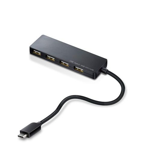 USB Type-Cポートを搭載したパソコンで4台のUSB-Aデバイスが使える4ポートUSB2.0ハブです。 USB Type-Cコネクタは、オモテとウラがなく、向きを気にせず差し込み可能です。 1万回の挿抜に耐える堅牢なコネクタを採用して...