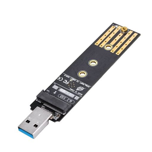 🔥M.2 NVME SSD-USB 3.1アダプター、高性能10Gbps USB3.1 Gen 2ブリッジチップ、ケーブルなしでUSBポート経由でデータを取得またはバックアップします。 USB 2.0、USB 3.0と互換性...
