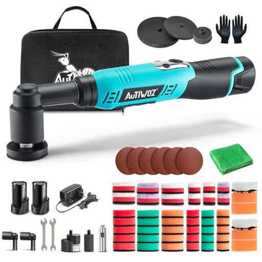 自動車 精密研磨の新基準:コンパクト設計のミニポリッシャー本体に、30mm/50mm/75mmの3規格ベースプレートを標準装備。車両の狭い隙間(ドアハンドル内側・メーターパネル周辺)や複雑形状エリア(ホイールアーチ・グリル細部)へのアクセス...