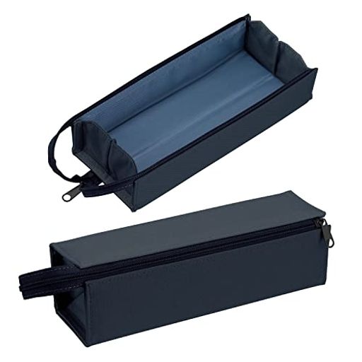 文房具 使わに時はスリムで、開くとペントレーに早変わり。 【寸法】 200x50x50mm ※持ち手を含まない寸法です。 【カラー】 アッシュブラック 【収容本数】 ペン約20本 ※収容本数は目安です。 【材質】 表材・内装:ポリエステル、...