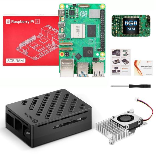 【セット内容】RaspberryPi58GBボード*1(技適を取得済み)、ABS放熱ケース*1、Pi5アクティブクーラー*1、ドライバー*1、ケースの設置手順図*1/1年の保証、24時間のカスタマーサービス。 【ラズベリーパイ5仕様】Ras...