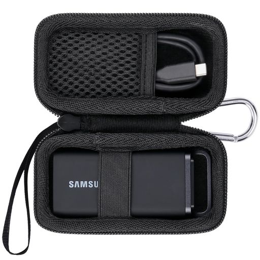 【ぴったりフィット】ケースは、サムスンSamsungT5EVOのために特別設計されており、サムスンSamsungT5EVO8TB4TB2TB外付けSSDとアクセサリなどをまとめて収納できます。外寸:12x6.5x5CM 【外層は表面防水】外...
