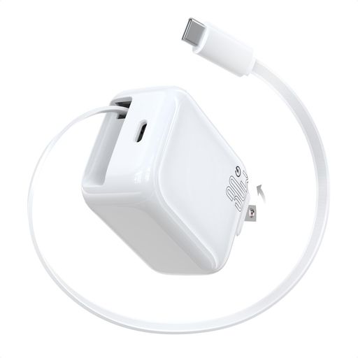 【当社最小の巻取り式充電器・折りたたみプラグ・超コンパクト】TOPADREはACアダプター専門メーカーです。当社最小のtype-c2ポート30WType-C充電器、70cmの伸縮式USB-Cケーブルを内蔵し(必要な長さに調節可能)+Type...
