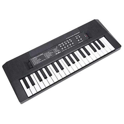 マイク付きでピアノを弾きながら歌うことができ、録音機能でいつでも自分の声を録音できます 37キーの電気キーボードは、子供の脳の意識を育むための素晴らしい音楽知能玩具です。 ポータブルサイズとデュアル電源システム(USB充電または3 x 1....
