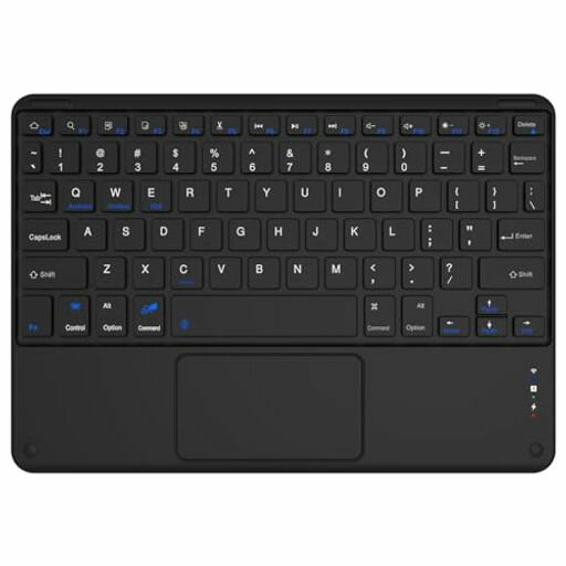 ✅【タッチパッド搭載Bluetoothワイヤレスキーボード】タッチパッドを本体に内蔵したBluetooth無線キーボードで、マウスを持ち歩かなくてもカーソル操作やスクロールが可能。ケーブル不要・USBレシーバー不要なので、ポートの少ないiP...