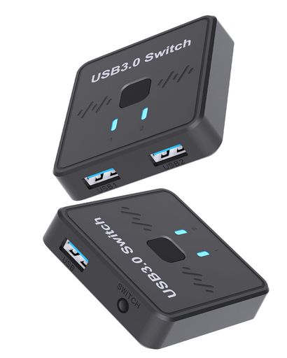 2台のPCで複数のデバイスを共有:2入力1出力USB切替器は、キーボード、マウス、プリンタ、ウェブカメラなど、2台のUSBデバイスを共有する2台のPCでをサポートします。仕事用のパソコンと個人用のノートパソコンを自由に切り替えて、作業効率を...