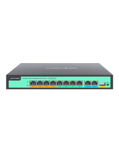 【4xBT90WPoE++出力】ポート1~4はBT90WPOE出力をサポートし、IPカメラ・PTZカメラ・ワイヤレスAP・VoIP電話・PoEライト・PoEモニターなど、市場のすべてのIEEE802.3af/at/btPoE機器に十分な電力...