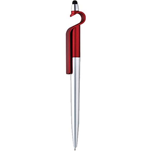 ●仕様:油性・黒インク 0.7mm。タッチペン・スマホスタンド機能付き。 ●サイズ:全長154・最大径11mm ●材質/樹脂(ABS)・ゴム(PTA) ●標準本体重量/8.4g