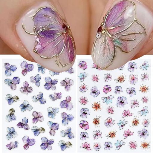 1.華やか3Dデザイン:立体的な紫陽花モチーフと箔押し加工で、ネイルがより豪華で可愛く仕上がります。 2.簡単貼り付け:シールタイプで初心者でも簡単にセルフネイルが楽しめ、時間を節約できます。 3.幅広い用途:日常使いからパーティーまで、様...