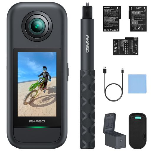 【5.7K360°ビデオ・先撮り、後編集】AKASO360は驚くほどクリアでイマーシブな5.7K高画質360°撮影でまるでその場にいるような没入感を実現します。一発撮影で全てを記録、あとからアプリで簡単にリフレームできます。もうアングルに悩...