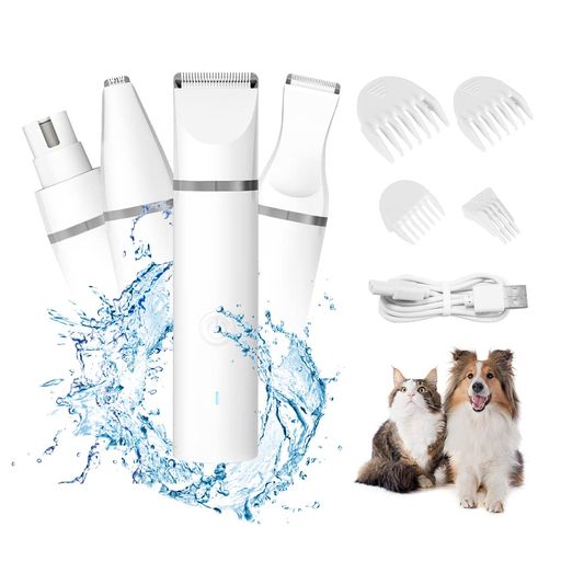 150x31x27mm 🐶【1台4役・切替簡単】LINECYペット用電動バリカンはアタッチメントが4個付いており、全身用・部分用・足毛用・電動爪やすり機能を1台で満足できます。犬、猫、ウサギなどの全身や足裏、爪、耳裏、顔周り...