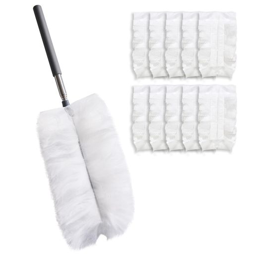 隙間と隅に溜まったホコリ、毛などを拭き取ることができます。花粉とハウスダストを瞬間キャッチ 不織布素材はより強く、より耐久性があります。表面のシートがホコリの舞い上げをブロック 伸縮式で、手が届かない高い所までも掃除できます。軽くて、手元に...